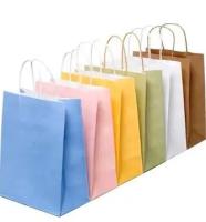 China Custom Kraft Brown Paper Bags Bulk Grocery Food Eco Friendly Packaging for sale