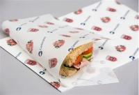 China Compostable Greaseproof Food Wrapping Paper Offset Printing For Burger packaging for sale