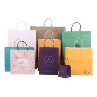 China Merchandise Bulk Retail Bags Custom Printed Biodegradable Kraft Paper Packaging for sale