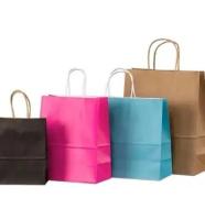 China 90GSM Specialty Paper Retail Brown Kraft Shopping Bags Personalized Printed for sale