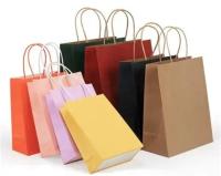 China Recycled Brown White Black Retail Bags Specialty Paper Gift Food Packaging for sale