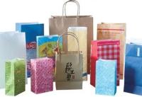 China Merchandise Bulk Retail Bags Custom Printed Biodegradable Kraft Paper Packaging for sale