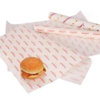 China 70% Transparency Greaseproof Food Wrapping Paper Hamburger Wrappers Sheets for sale