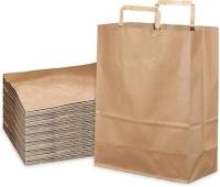 China Eco Friendly Brown Paper Kraft Gift Bags Carrier Personalized Printing for sale