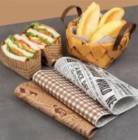 China Custom Greaseproof Food Wrapping Paper Sandwich Food Packaging Heat Resistant for sale