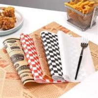 China Custom Greaseproof Food Wrapping Paper Sandwich Food Packaging Heat Resistant for sale