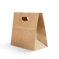 China Bulk FDA Approved Paper Take Out Bags Eco Friendly Drinks Food Delivery for sale