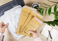 China Self Sealing Adhesive Bubble Eco Friendly Shipping Mailers Biodegradable Kraft Paper for sale