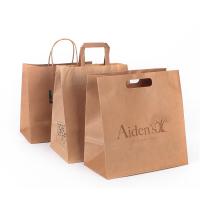 China Biodegradable Recycled Paper Grocery Bags For Retail Stores Supermarkets for sale