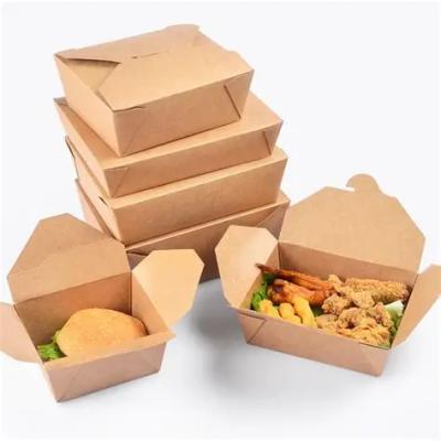 China Chinese Rectangular Paperboard Takeaway Food Boxes Biodegradable for sale
