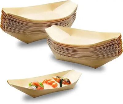 China Heat Resistant Brown Paper Serving Tray Plates & Boats For Food Biodegradable for sale
