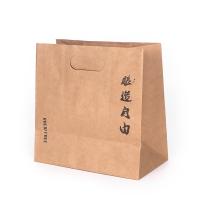 China Bulk FDA Approved Paper Take Out Bags Eco Friendly Drinks Food Delivery for sale