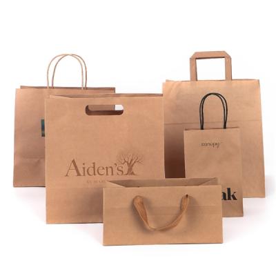 China Recyclable Brown Kraft Takeaway Bags Pizza Take Out Bags Food Delivery ODM for sale