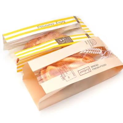 China Greaseproof Biodegradable Paper Bag For Bread Pastries Chip And Confectionery OEM for sale