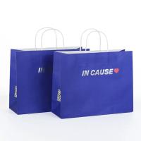 China Custom Printed Paper Retail Shopping Bags Bulk Order With Loop Handle for sale