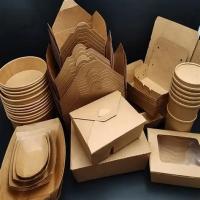 China Custom Printed Sustainable Takeaway Packaging Disposable Cardboard Food Containers for sale