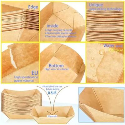 China Custom Printed Paper Serving Tray Plate For Catering Takeaway Food OEM for sale