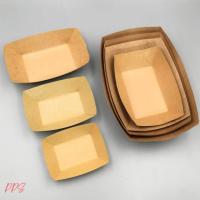 China Microwavesafe Stackable Brown Disposable Paper Trays Custom For Kitchen for sale
