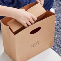 China Bulk FDA Approved Paper Take Out Bags Eco Friendly Drinks Food Delivery for sale
