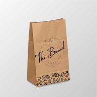 China Open Top Take Away Paper Bags For Restaurants Cafes Bakeries Food Delivery for sale