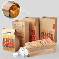 China ODM Kraft Bakery Paper Bags Greaseproof Recyclable For Sandwich for sale