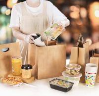 China Custom Printed Sustainable Takeaway Paper Bags Packaging Solutions for sale