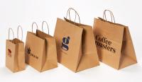 China Sustainable Twisted Handle Small Paper Carry Bags For Retail Grocery Packaging for sale