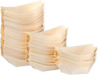 China Eco Friendly Bamboo Serving Kraft Paper Food Tray Plate Boat Reusable for sale