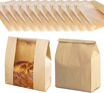 China Disposable Greaseproof Lined Bakery Paper Bags Packaging Customized for sale