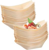 China Eco Friendly Bamboo Serving Kraft Paper Food Tray Plate Boat Reusable for sale