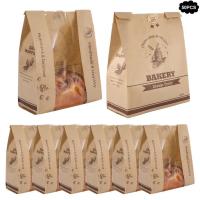 China ODM Kraft Bakery Paper Bags Greaseproof Recyclable For Sandwich for sale