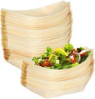 China Eco Friendly Bamboo Serving Kraft Paper Food Tray Plate Boat Reusable for sale
