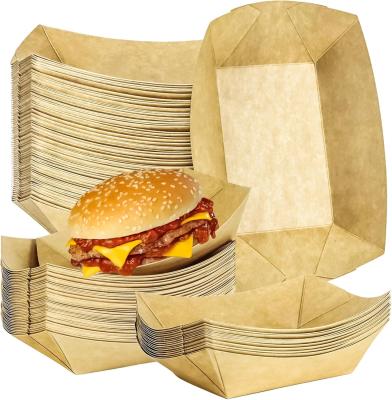 China Lightweight Textured Food Paper Serving Tray Boat 2 Lb ODM for sale
