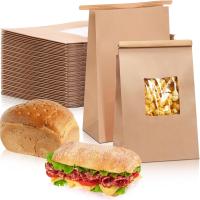 China Disposable Greaseproof Lined Bakery Paper Bags Packaging Customized for sale