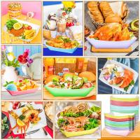 China OEM Melamine Brown Paper Serving Tray For Catering And Events for sale