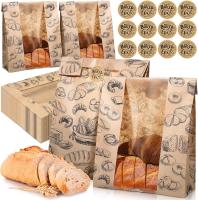 China ODM Kraft Bakery Paper Bags Greaseproof Recyclable For Sandwich for sale