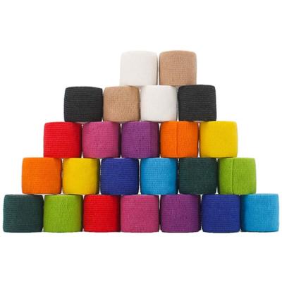 China Bulk Wholesale Custom Size Medical Supplies Non Woven Easy Tear Self Adhesive Vet Wrap Cohesive Elastic Bandage for sale