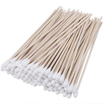 China Medical Disposable Cotton Tipped Applicator 100pcs 6'' Length Cotton Swabs for sale
