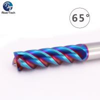 China Nano Four Flutes Carbide End Mill And Milling Cutters HRC65 HRC58 HRC55 For Metal Steel Cutting for sale