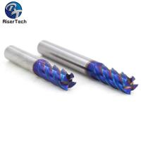 China Nano Four Flutes Carbide End Mill And Milling Cutters HRC65 HRC58 HRC55 For Metal Steel Cutting for sale