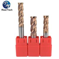 China 4 Flutes HRC 55 Metric GP Square End Carbide Endmills CNC Bits Gold Coated for sale