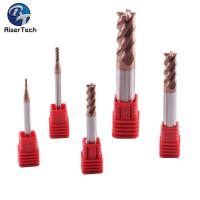 China 4 Flutes HRC 55 Metric GP Square End Carbide Endmills CNC Bits Gold Coated for sale