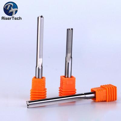 China Tungsten Steel Carbide Two Flutes Straight End Mill / Milling Cutter For Wood Mdf for sale