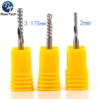China Single Flute Down Cut Spiral Carbide End Mill For MDF Wood Cutting And Engraving for sale