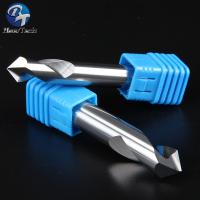China 90 Degree V Shape Carbide CNC Spot Weld Drill Bits For Aluminum Copper for sale