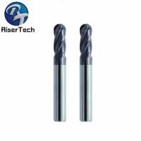 China Solid Carbide 4 Flute Ballnose Endmill 6mm Coated HRC55 HRC60 For Wood And Metal Working for sale
