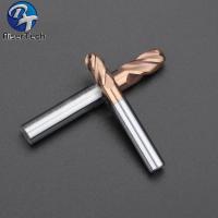 China Solid Carbide 4 Flute Ballnose Endmill 6mm Coated HRC55 HRC60 For Wood And Metal Working for sale