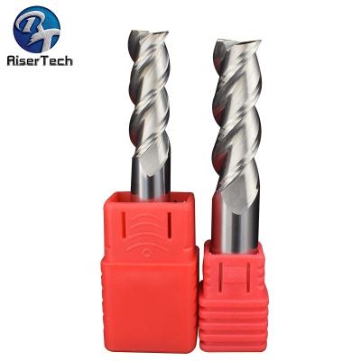China 38-200mm 60HRC Aluminum Copper Brass 3 Flute End Mill Sharp Cutting Edge for sale