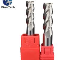 China 38-200mm 60HRC Aluminum Copper Brass 3 Flute End Mill Sharp Cutting Edge for sale