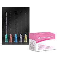 China Medical sterile safety disposable 25G 38mm blunt tip micro cannula syringe korea for sale